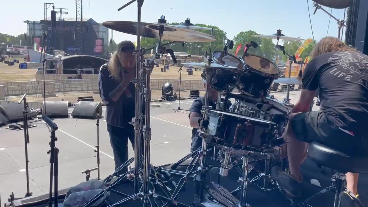 Pre soundcheck at Sweden Rock - Bobby Rock