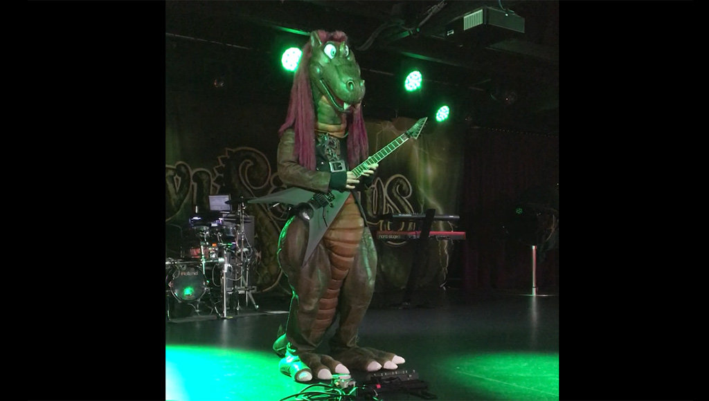 Riffi Raffi (Hevisaurus) Warms Up - The ESP Guitar Company