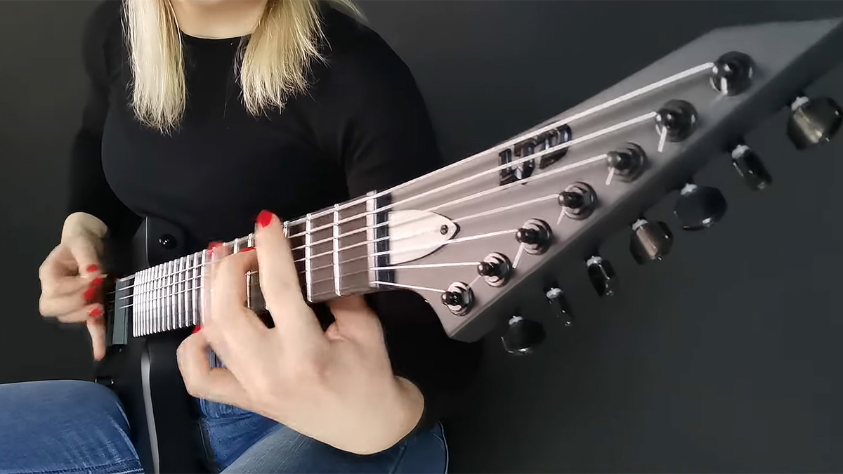 Alex S: "10 Best 7-String Guitar Riffs" on the LTD EX-7 Baritone Black ...