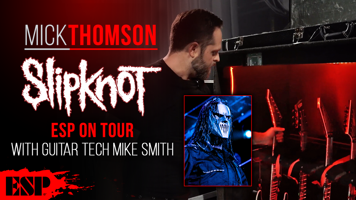 ESP On Tour: Mick Thomson's (Slipknot) Guitar Rack w/Tech Mike Smith ...