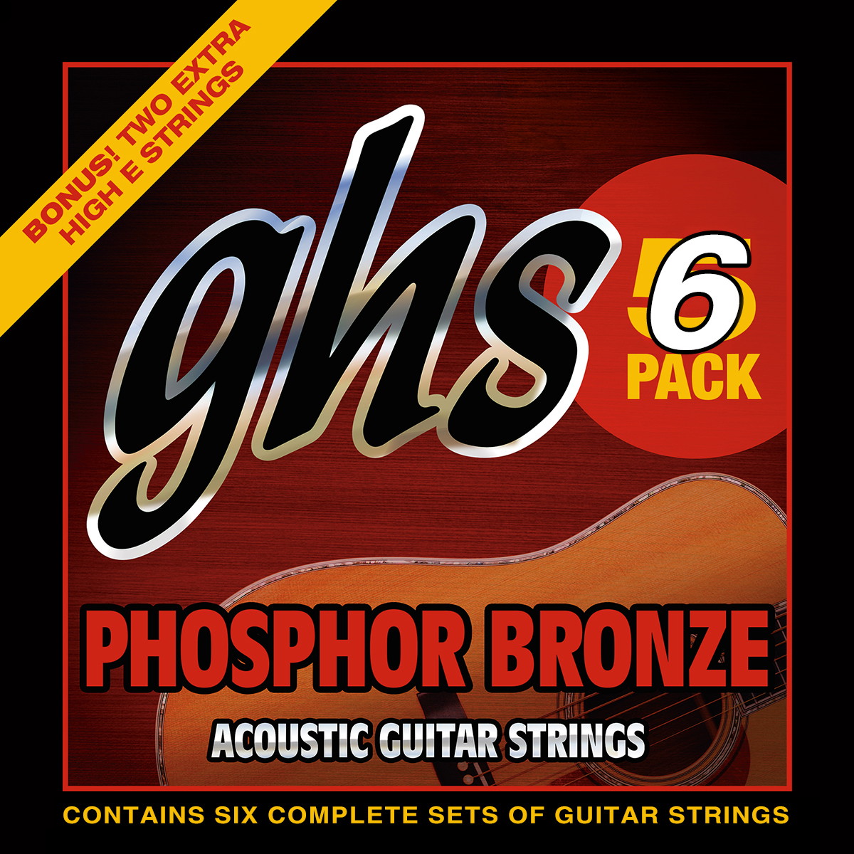 SETS - PHOSPHOR BRONZE MULTI-PACKS - GHS Strings