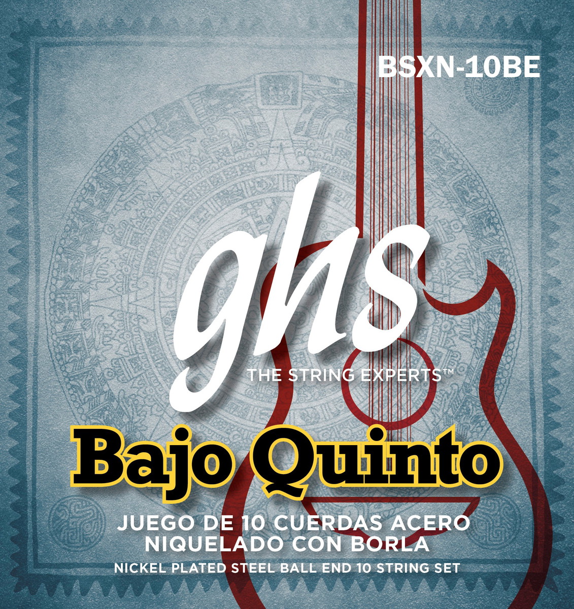 BAJO QUINTO NICKEL PLATE BALL END SET - GHS Strings